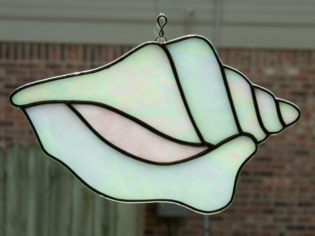 Stained Glass Conch Shell Suncatcher - Etsy