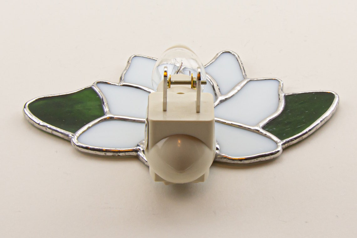 Stained Glass Magnolia Night Light | Etsy