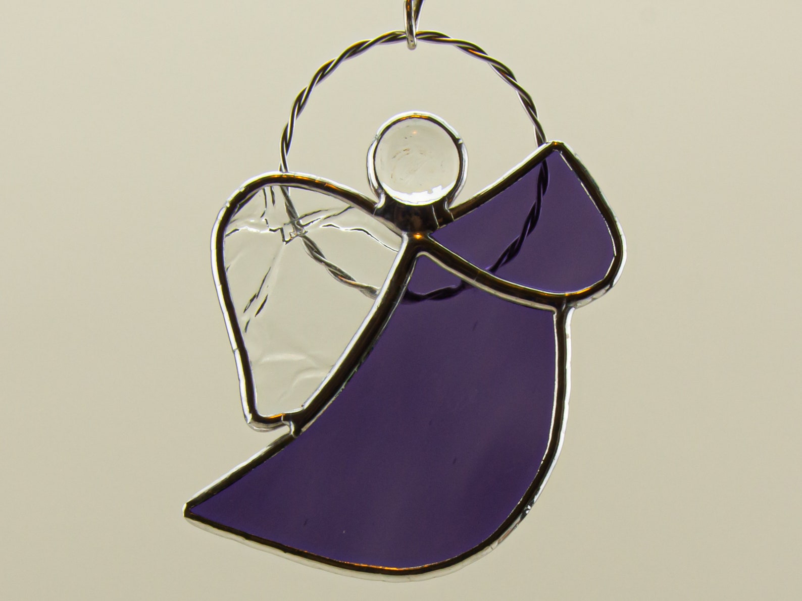 Stained Glass Grape Purple Tiny Angel Suncatcher - Etsy