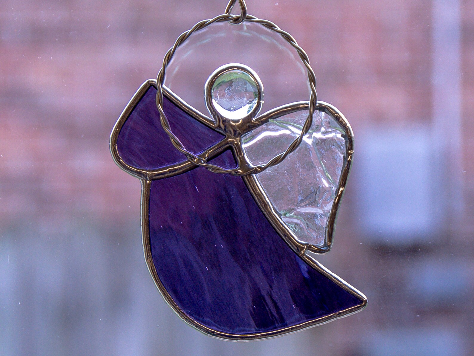 Stained Glass Grape Purple Tiny Angel Suncatcher - Etsy