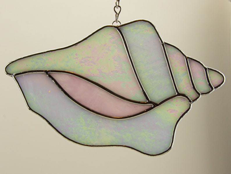 Stained Glass Conch Shell Suncatcher - Etsy