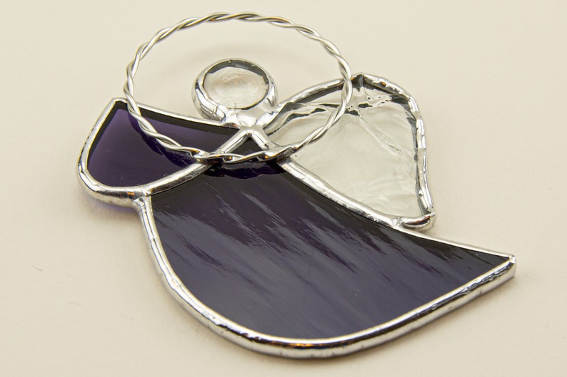 Stained Glass Grape Purple Tiny Angel Suncatcher - Etsy