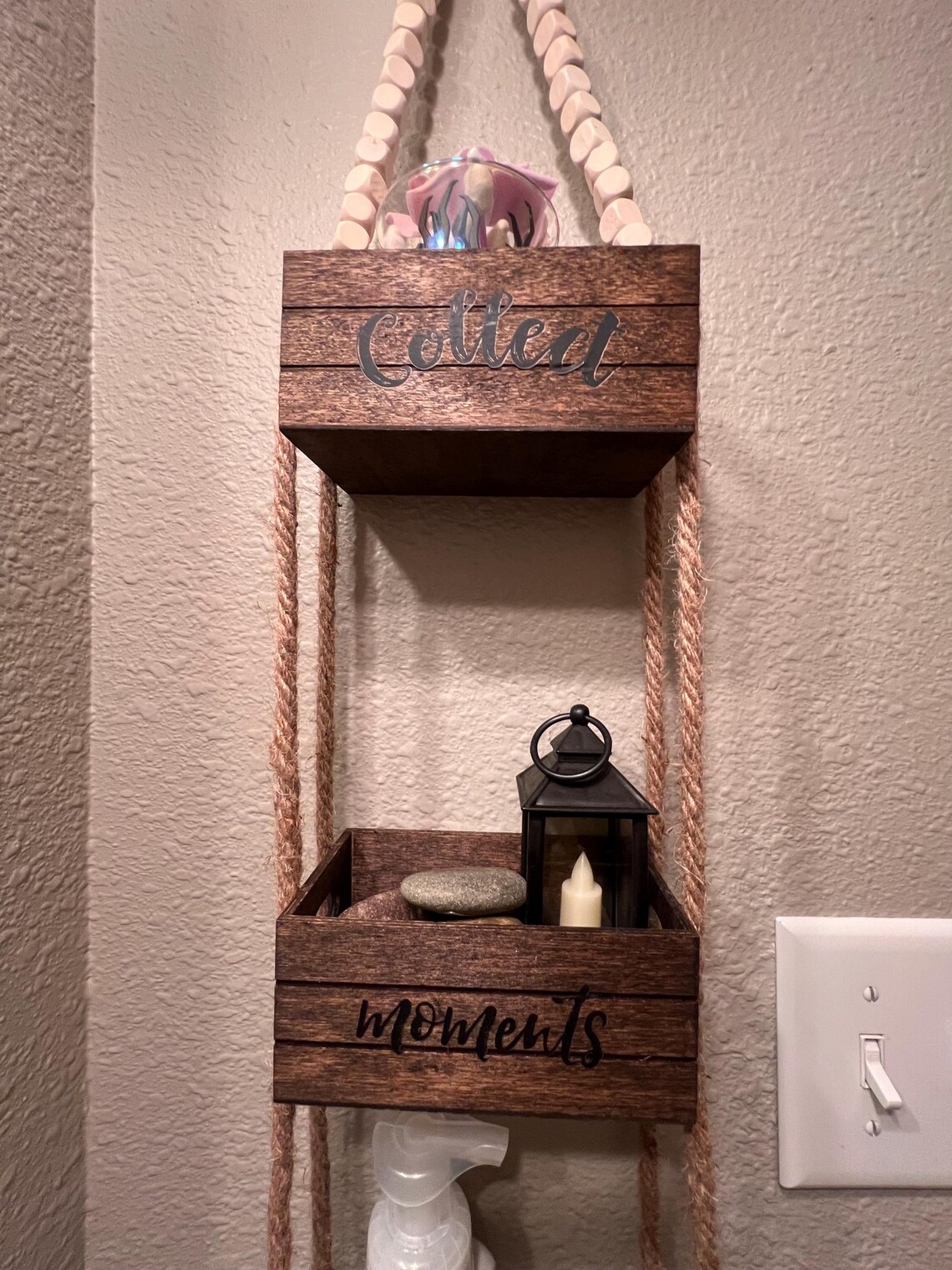 Rustic Hanging Wooden Baskets - Etsy