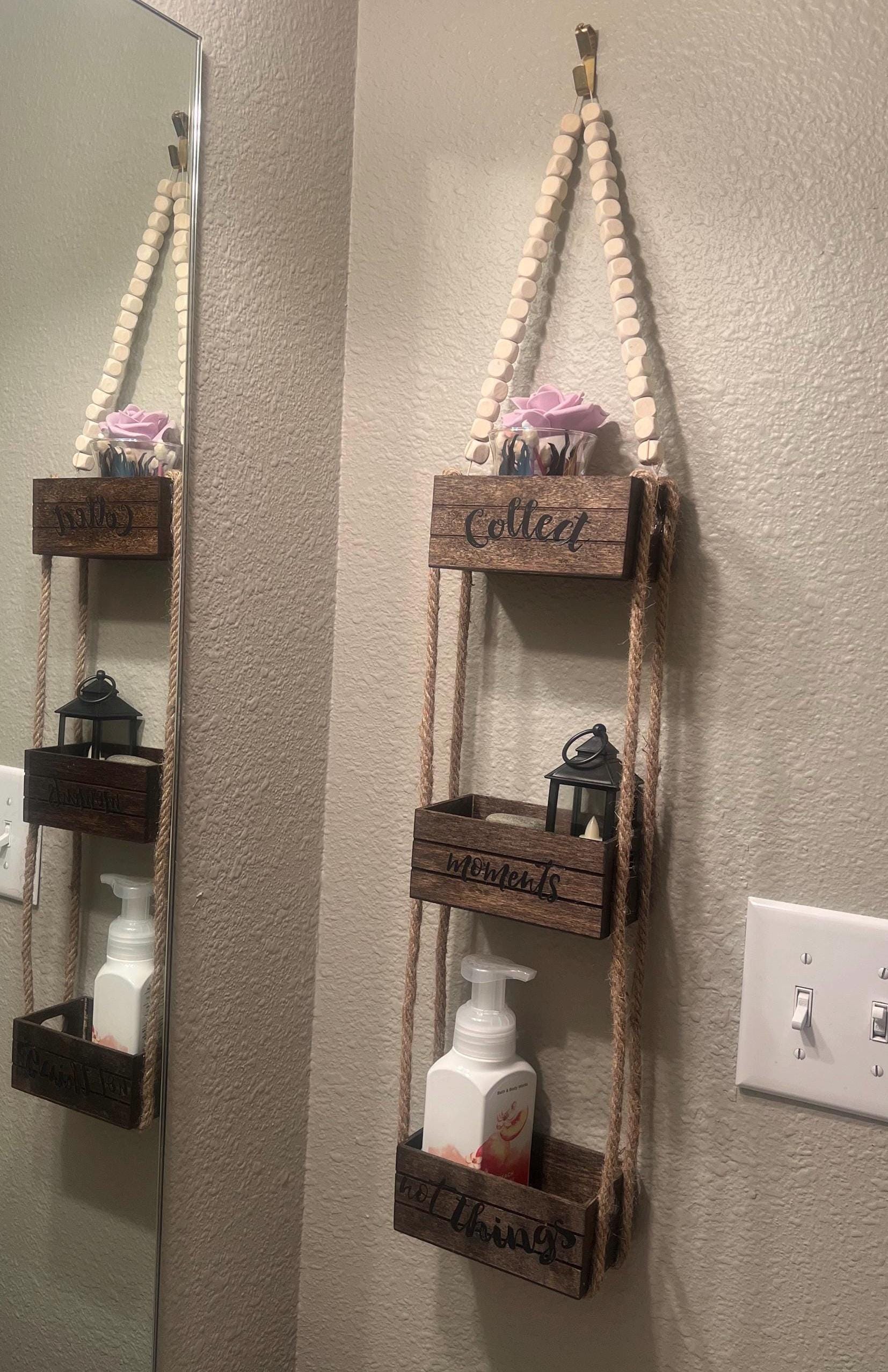Rustic Hanging Wooden Baskets - Etsy