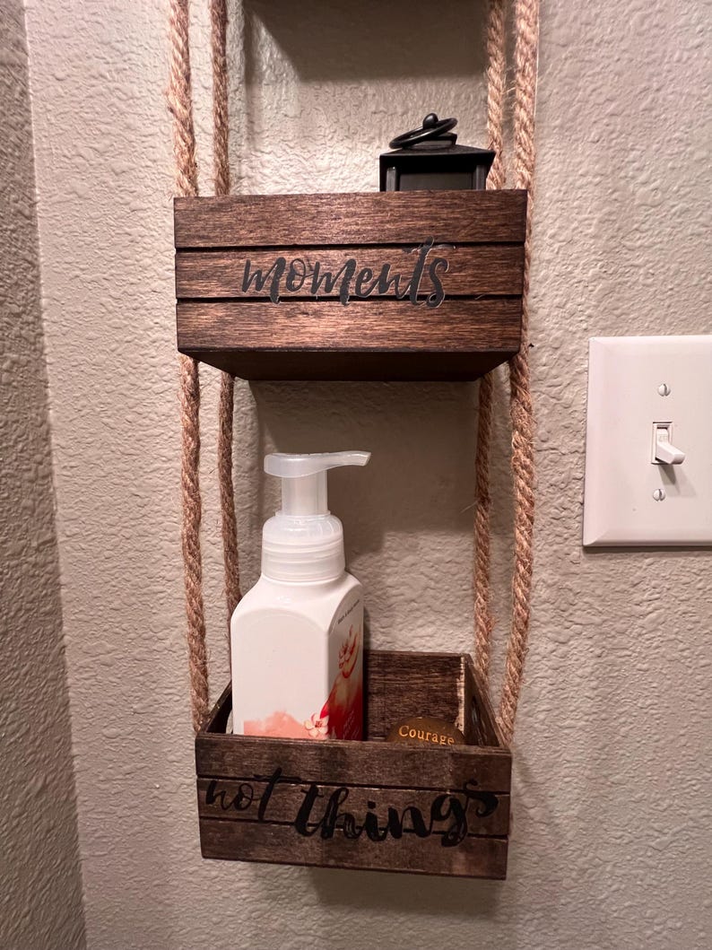 Rustic Hanging Wooden Baskets - Etsy