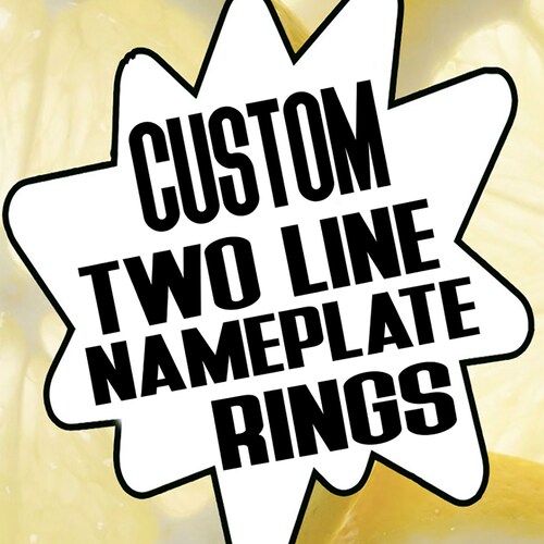 Custom One-line Nameplate Ring - Etsy