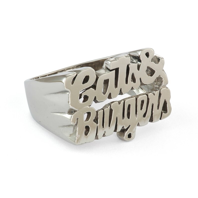 Cats & Burgers Ring - Etsy