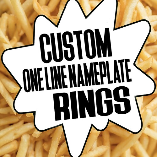 Custom One-line Nameplate Ring - Etsy