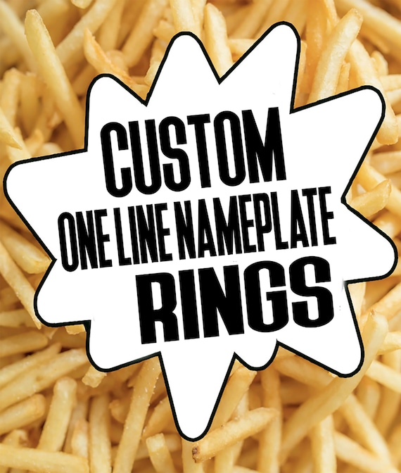 Custom One-line Nameplate Ring - Etsy