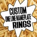 Custom One-line Nameplate Ring - Etsy