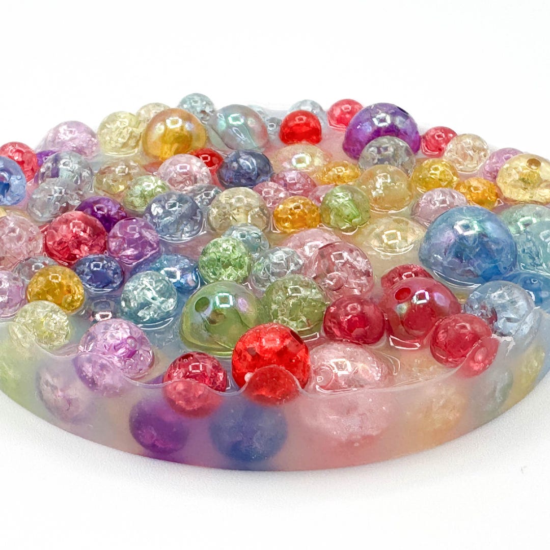 Round Multi Color Sparkle Pearls 4 Inch Pick Pad - Etsy