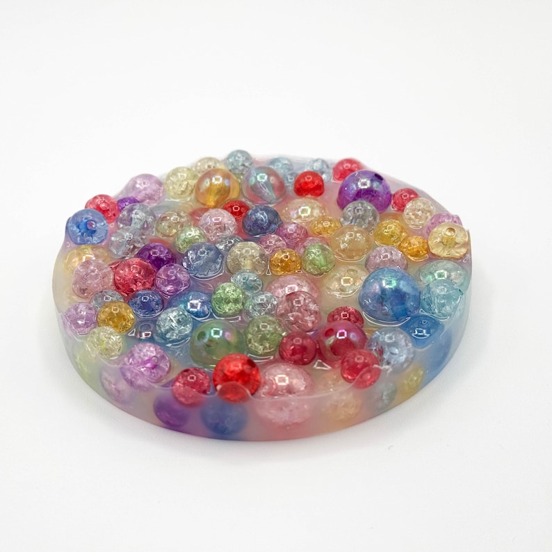 Round Multi Color Sparkle Pearls 4 Inch Pick Pad - Etsy
