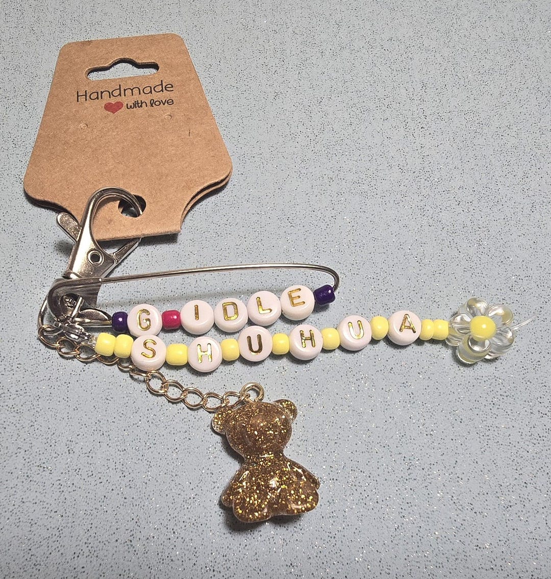 Shuhua-inspired Keychain With Acrylic Bear Charm - Etsy