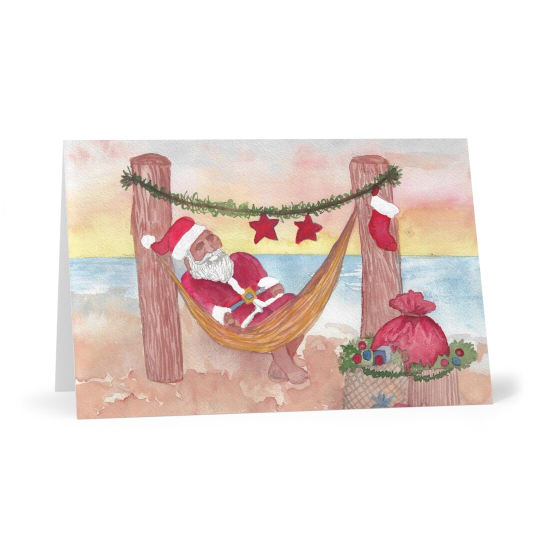 Santa’s Dockside Nap Card – Hammock Coastal Christmas Holiday in the ...