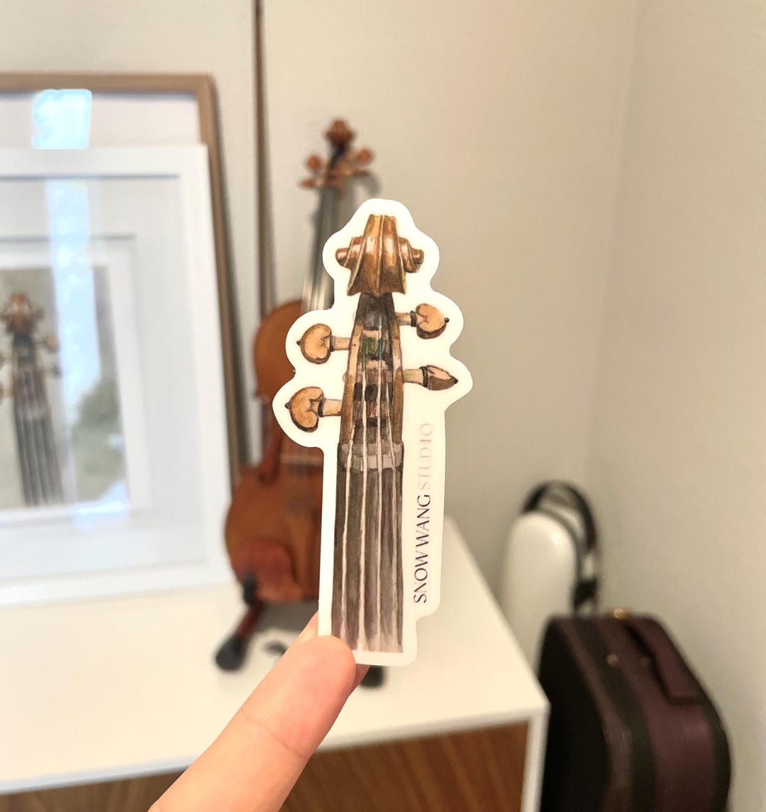 Violin Sticker, Violin Die Cut Sticker, Scroll Watercolor, Viola ...