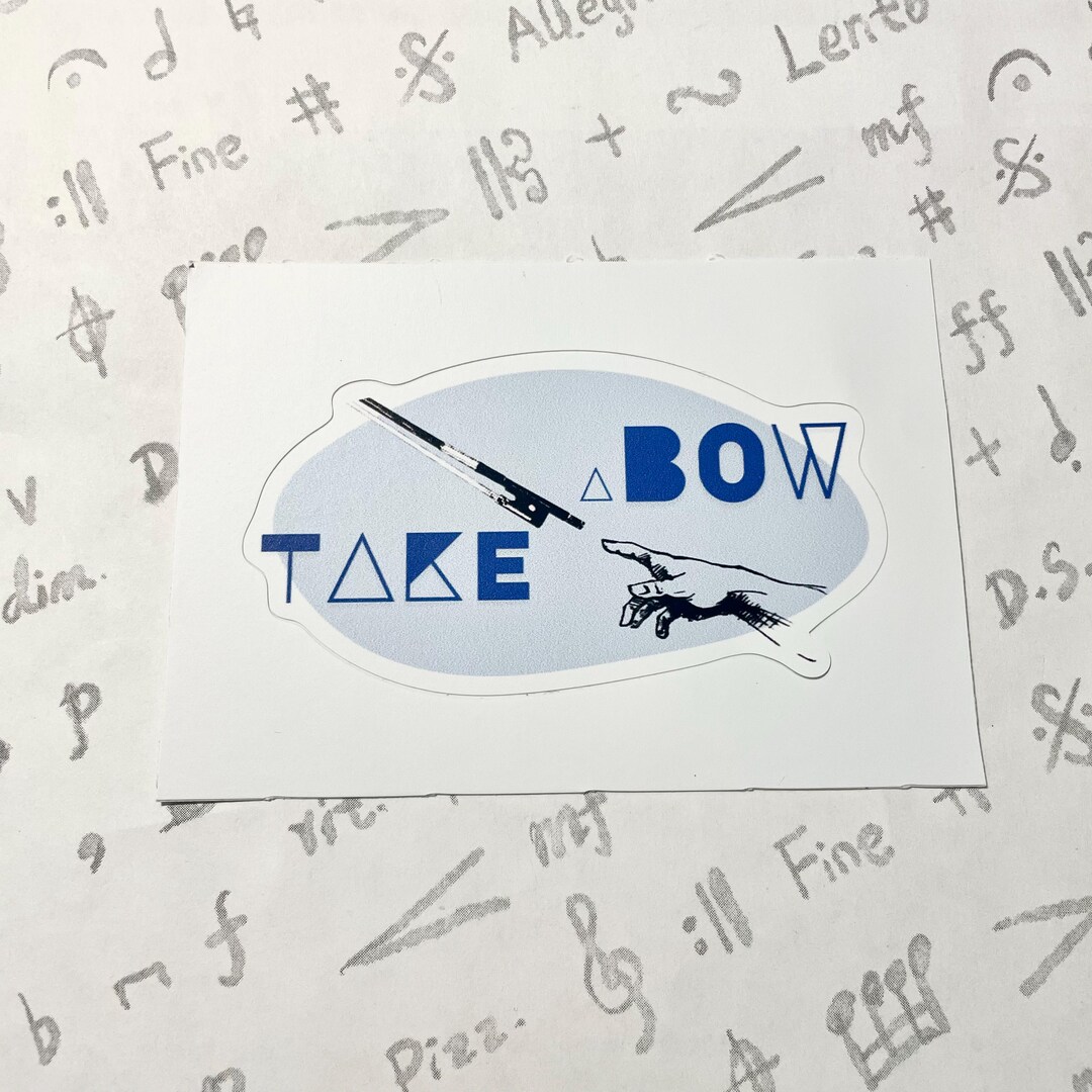 Violin and Viola Sticker, Bow Sticker: Waterproof Vinyl Die Cut - Etsy