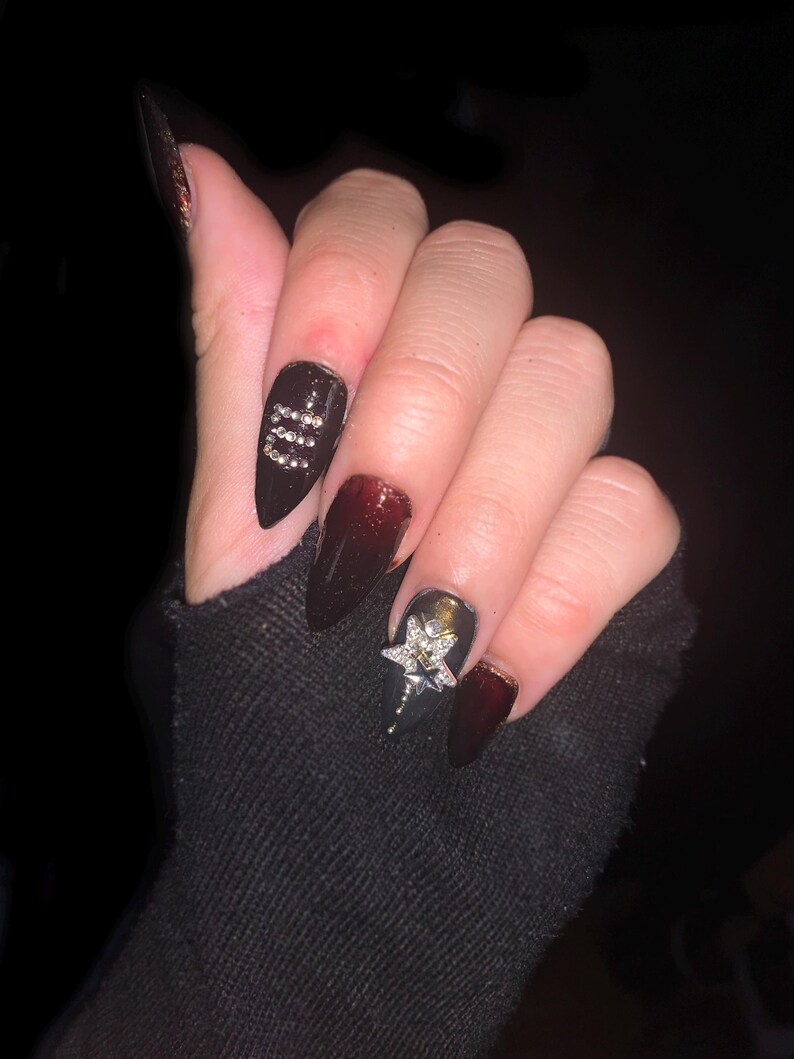 Eminem Slim Shady Inspired Grunge Press on Nails/y2k Trendy Pop Culture ...