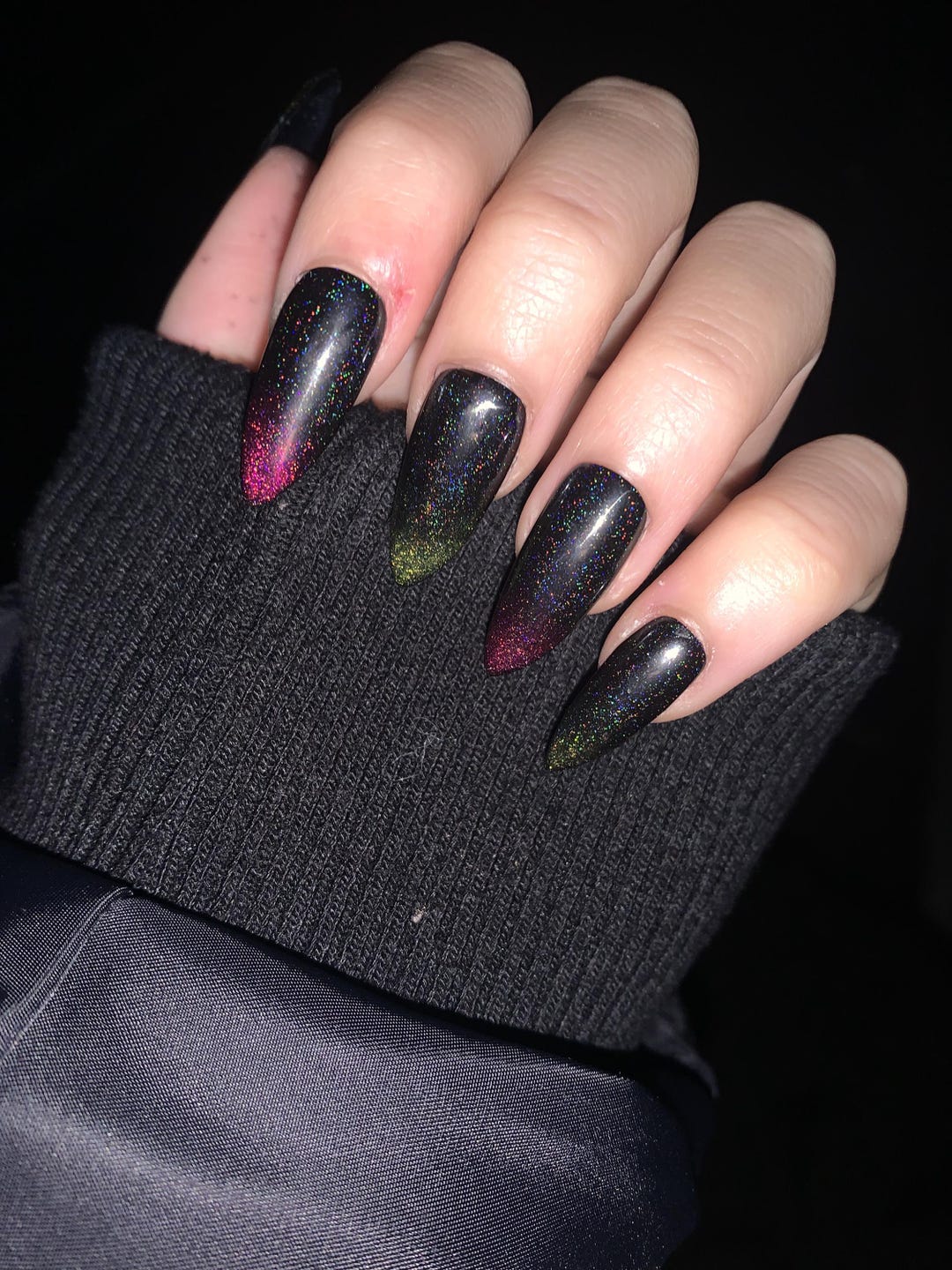 Wicked Elphaba Inspired Cat Eye Press on Nails /gift for Her Birthday ...