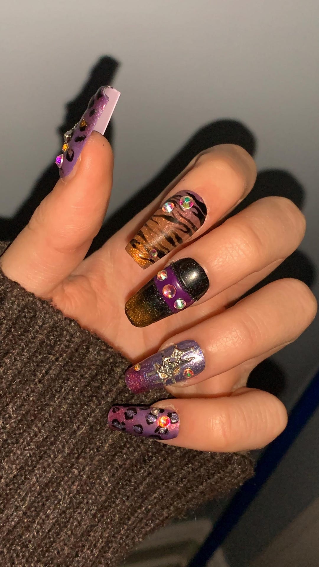 Clawdeen Inspired Purple Werewolf Press on Nails/gift for Her Birthday ...