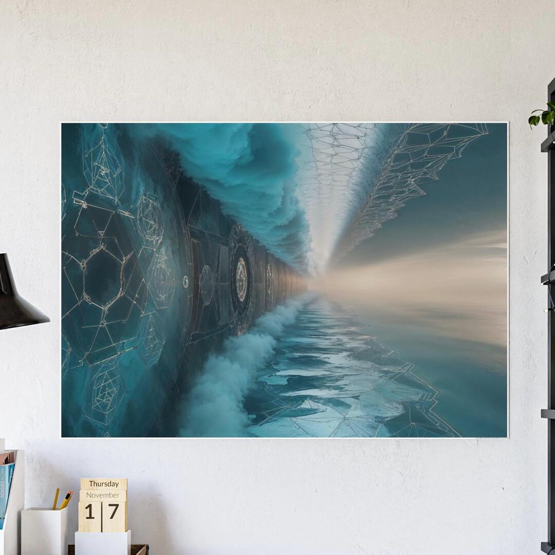 Sacred Geometry Spiritual Poster Gloss Poster Mystical Poster Hallway ...