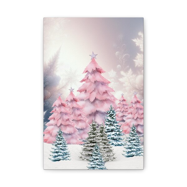 Pink Christmas Print - Etsy