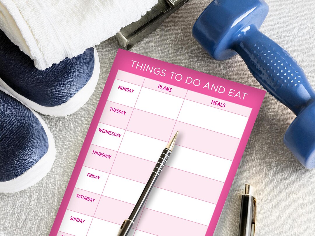 Weekly Meal Planner Notepad Customized Weekly Magnetic Meal Plan Pad ...