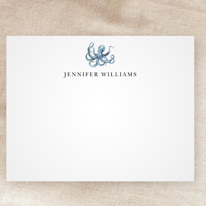 Sea Creature Notecard - Etsy