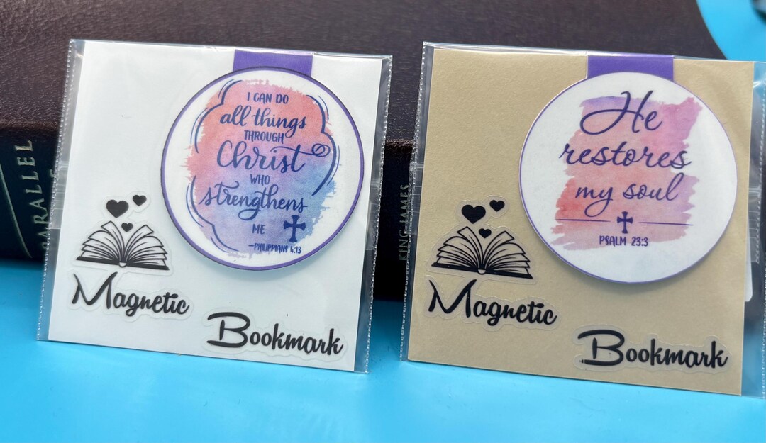 Laminated Magnetic Bible Verse Bookmark – Christian Gift - Etsy