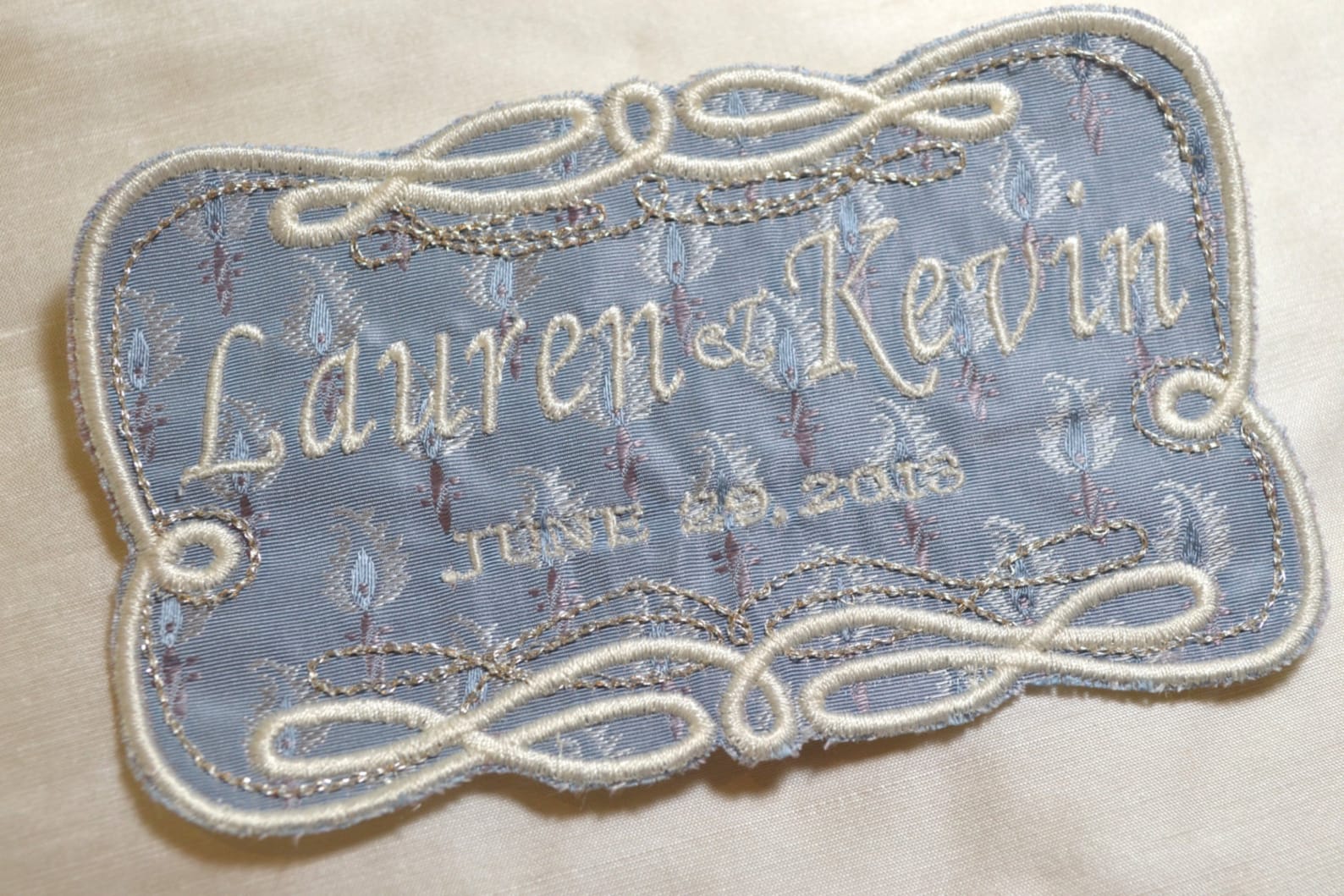 Wedding Dress Label Custom Embroidered French Paisley Silk - Etsy