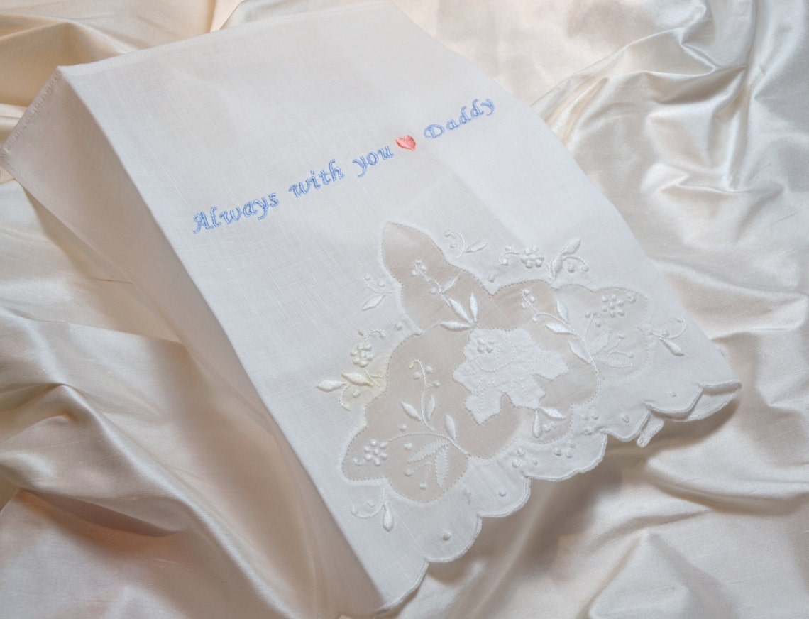 Wedding Handkerchief Bridal Hankie Hand Embroidered Decoration - Etsy