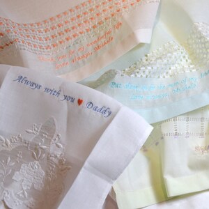 Wedding Handkerchief Bridal Hankie Hand Embroidered Decoration Many ...
