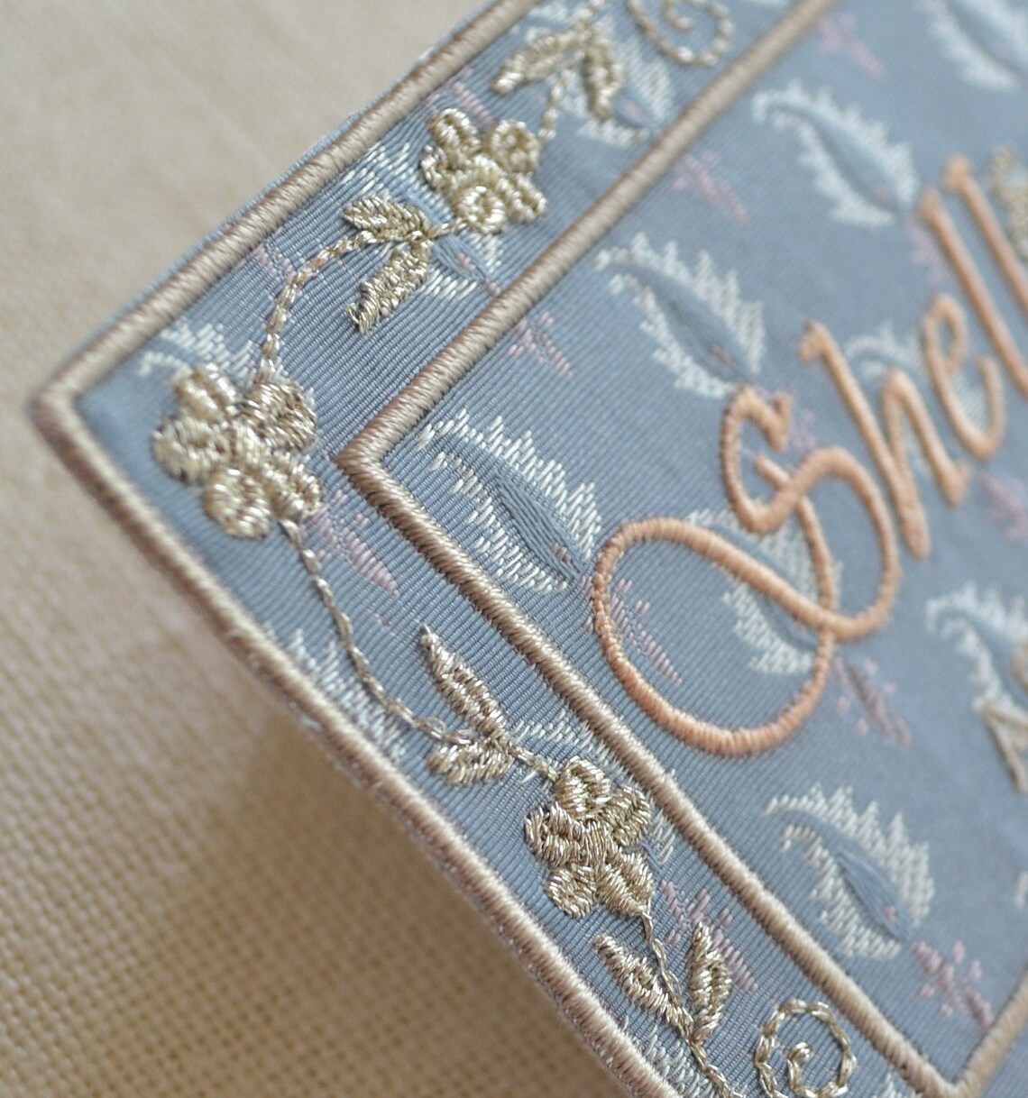 Wedding Dress Label Something Blue Custom Embroidered French - Etsy