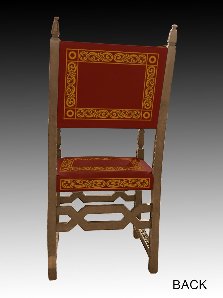 Custom Embroidery Velvet Antique Chair Gold | Etsy