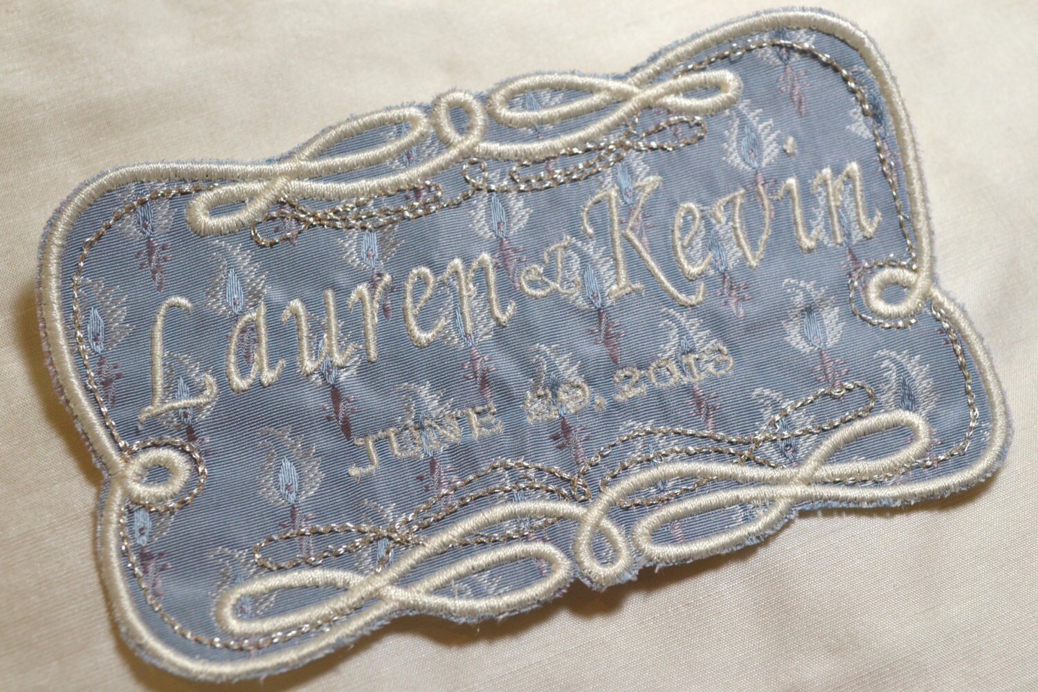 Wedding Dress Label Custom Embroidered French Paisley Silk - Etsy