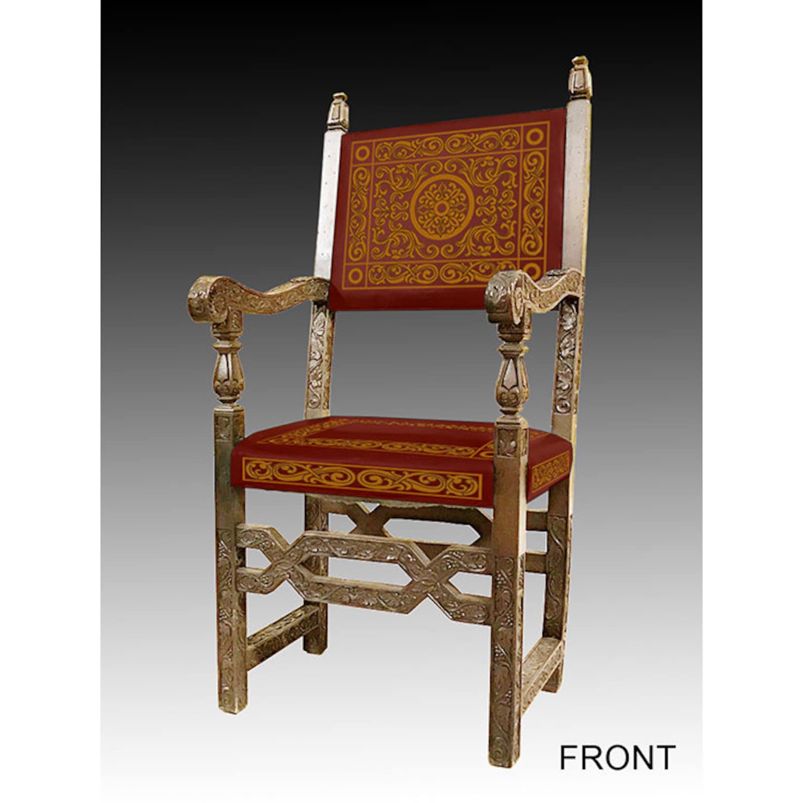 Custom Embroidery Velvet Antique Chair Gold - Etsy