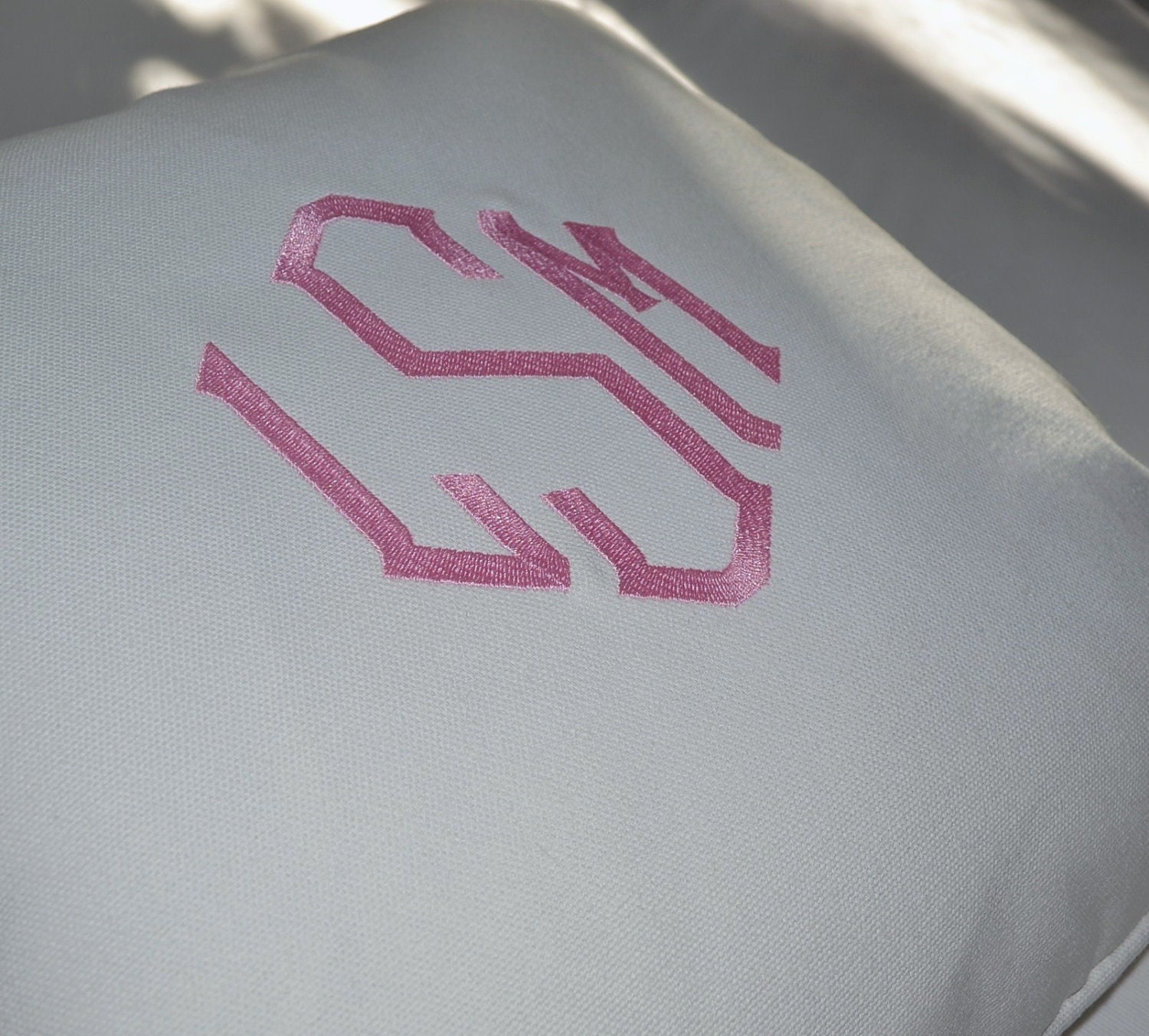 NEW Custom Embroidered Pillow With Your Monogram Any Color | Etsy