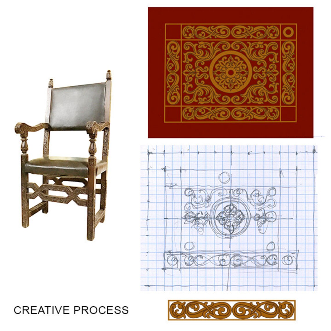 Custom Embroidery Velvet Antique Chair Gold | Etsy