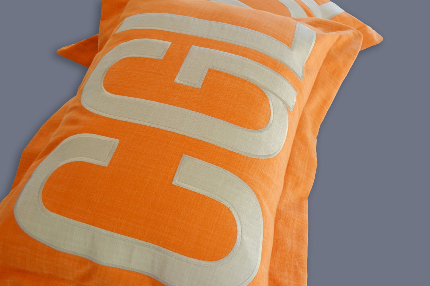 Custom embroidered monogram applique oversize any fabric any | Etsy