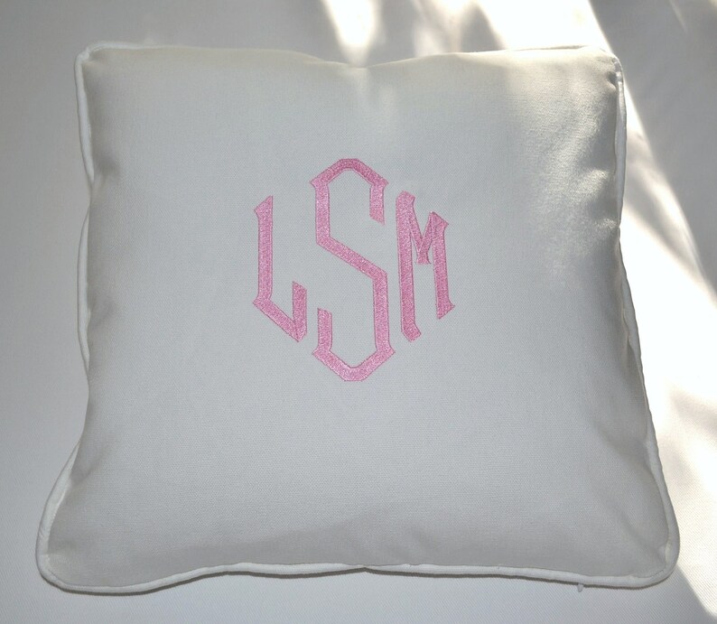 NEW Custom Embroidered Pillow With Your Monogram Any Color - Etsy