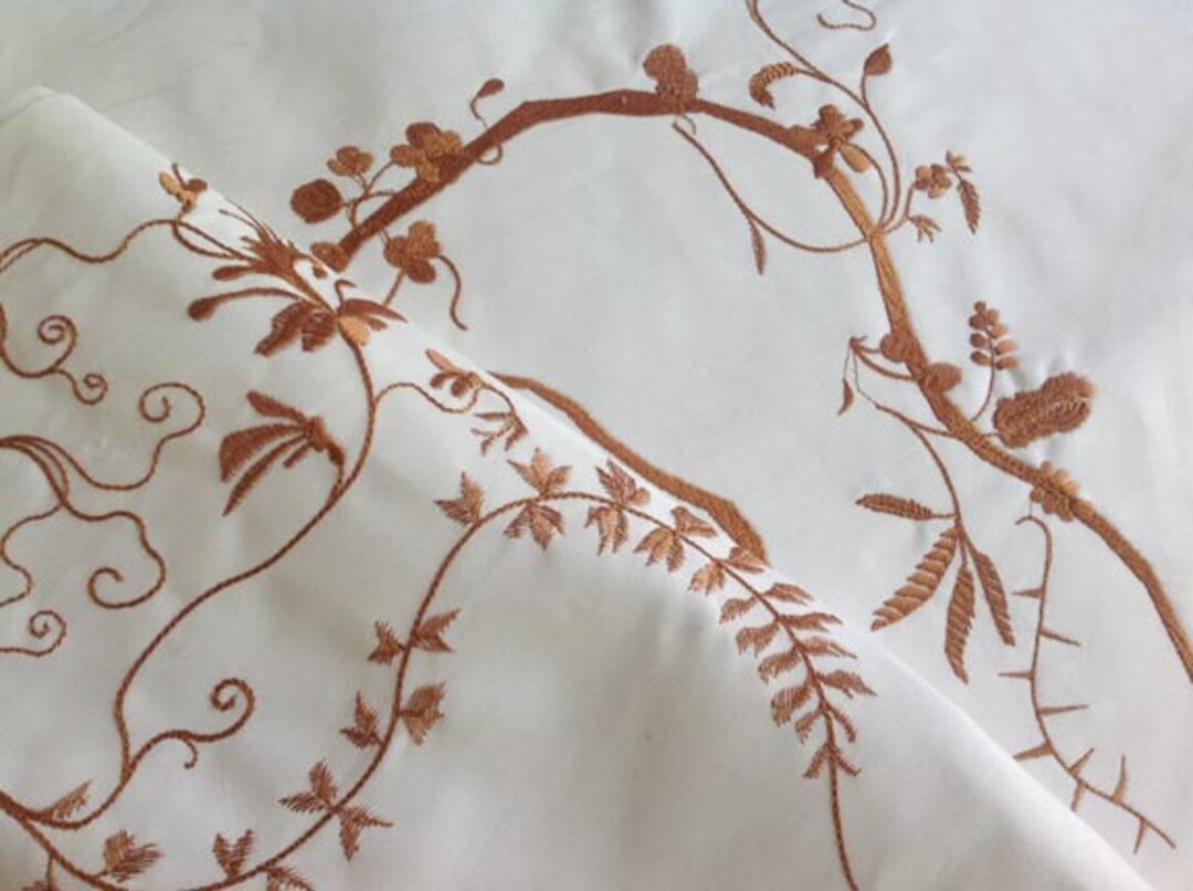 Embroidered Sheets Custom Embroidery Botanical on Own Sheets and ...