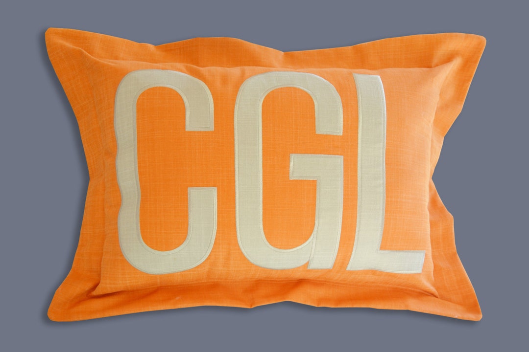 Custom Embroidered Monogram Applique Oversize Any Fabric Any Color - Etsy