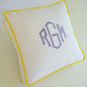 Custom Embroidered Monogram Pillow Bedroom Patio Living Room - Etsy