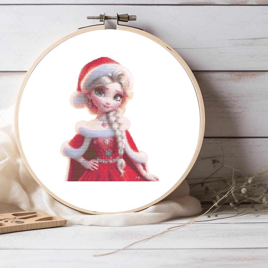 Frozen Elsa Christmas Cross Stitch Pattern, Elsa Pattern, for Girl ...
