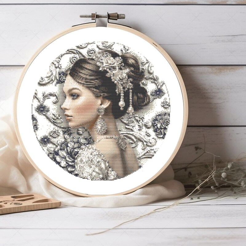 Woman Cross Stitch - Etsy