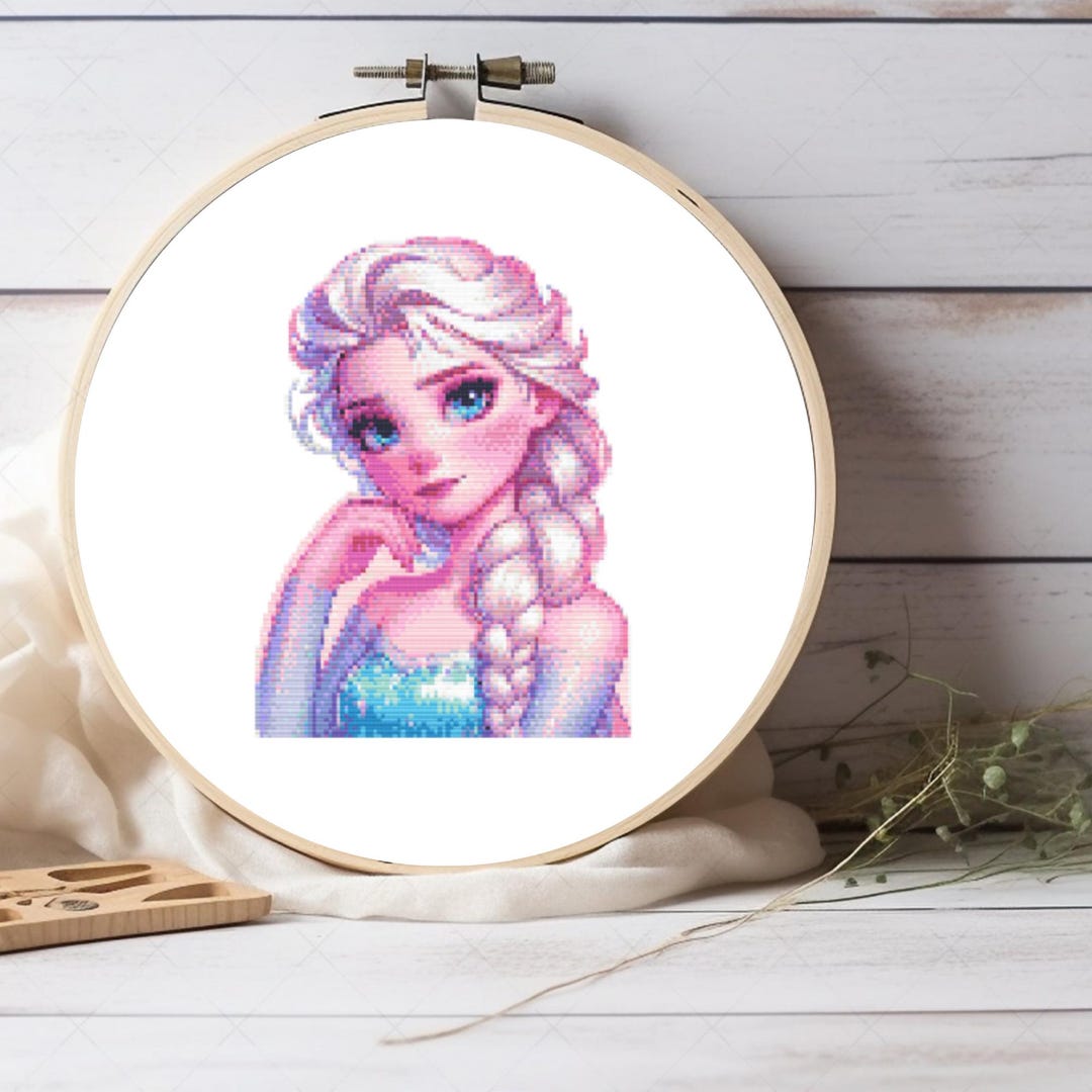 Frozen Elsa Cross Stitch Pattern, for Girl Decor, for Kids Decor, Girl ...