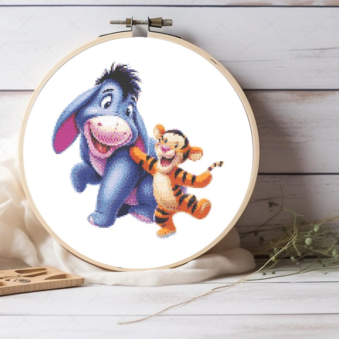 Winnie the Pooh Friends Cross Stitch Pattern Featuring Eeyore and ...