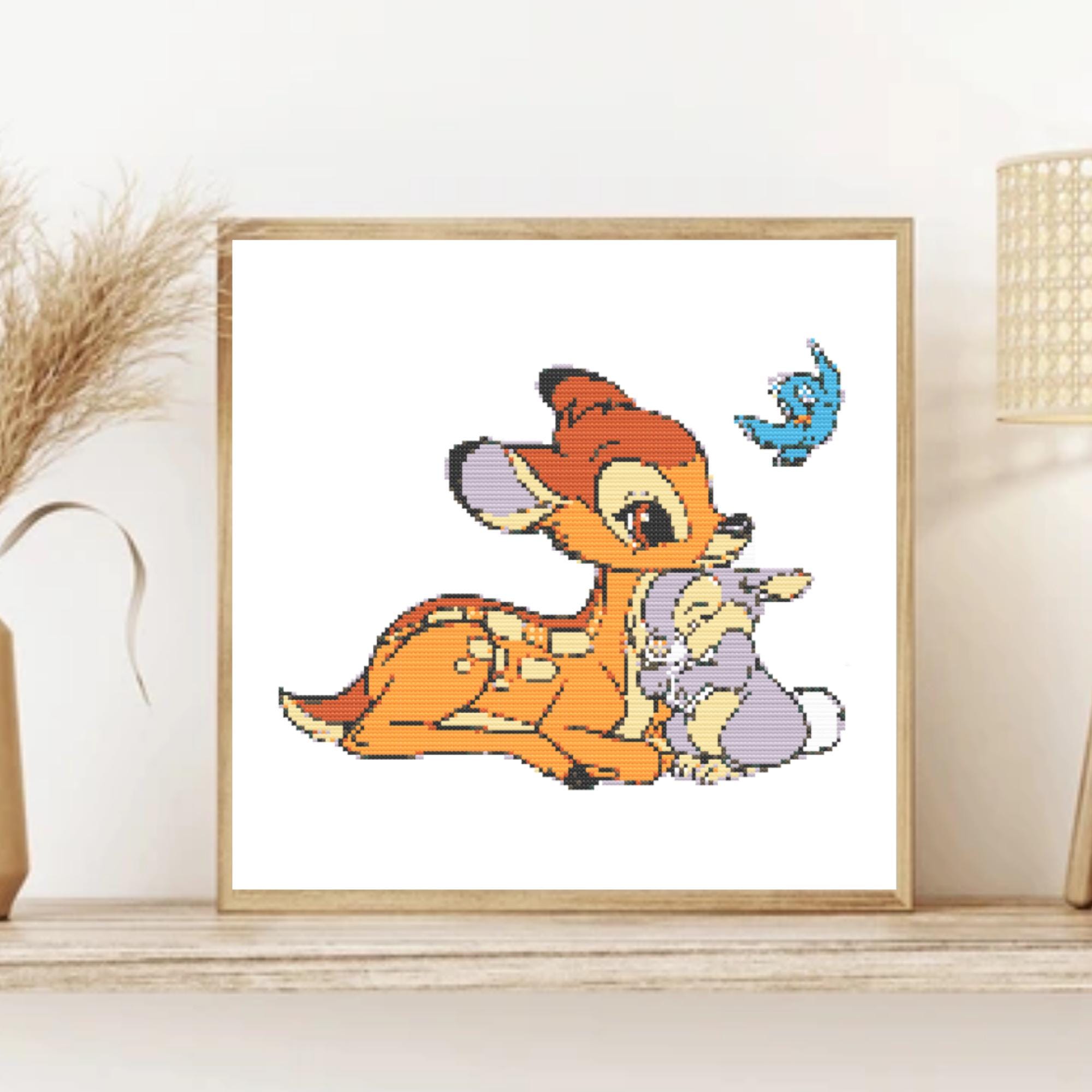 Bambi and Friends DIY Cross Stitch Pattern - Forest Animals Cross ...