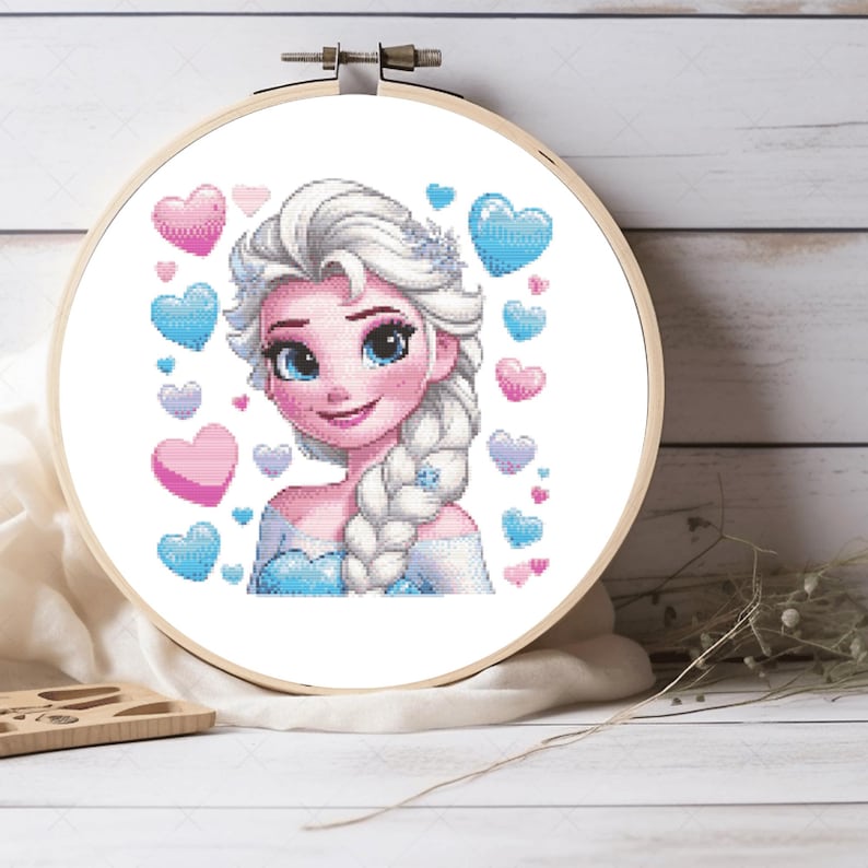 Frozen Elsa Cross Stitch Pattern, Frozen Cross Stitch Pattern, for Girl ...