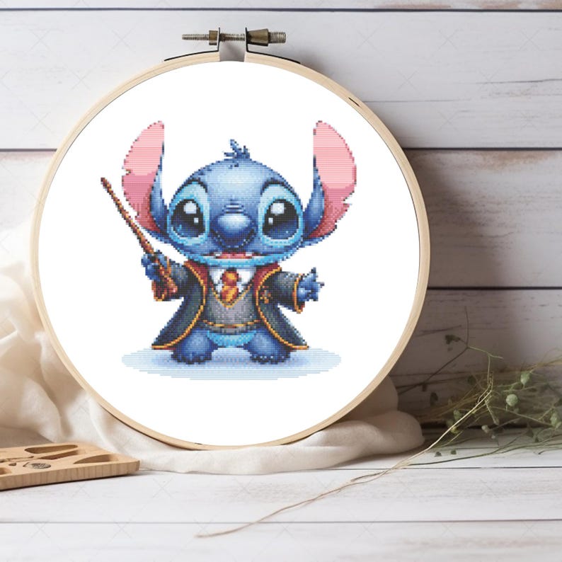 Stitch Potter Cross Stitch Pattern, Nursery Decor, Cute Wall Decor, for ...