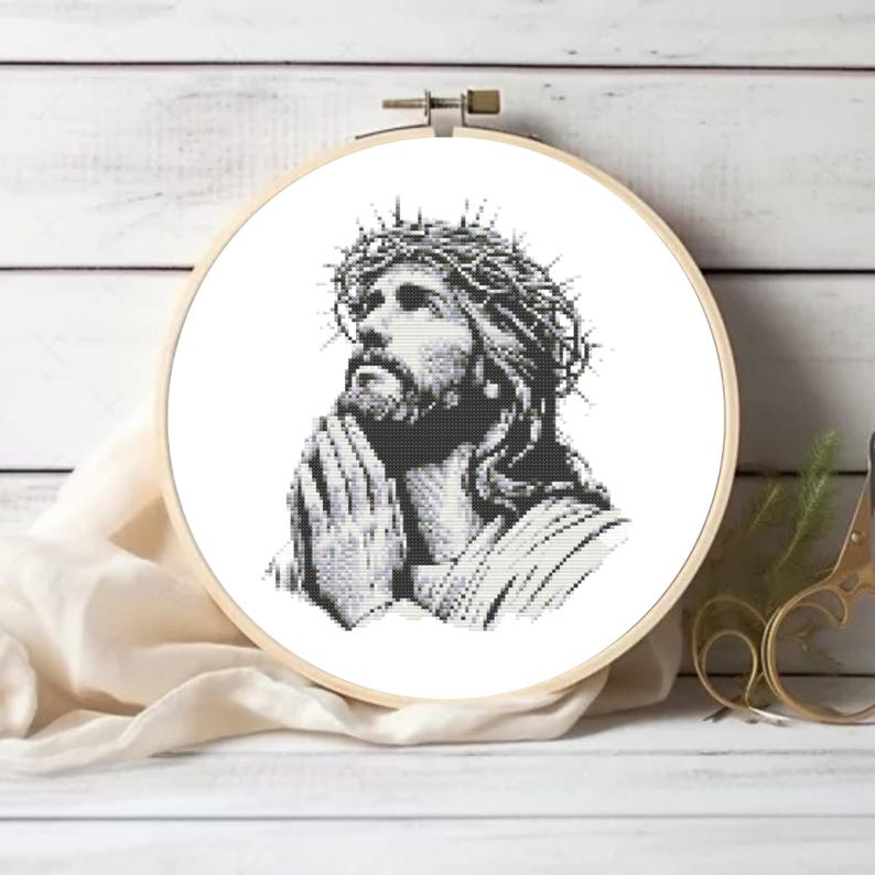 Jesus Christ Cross Stitch Pattern, Christian Pattern, Jesus Sewing ...